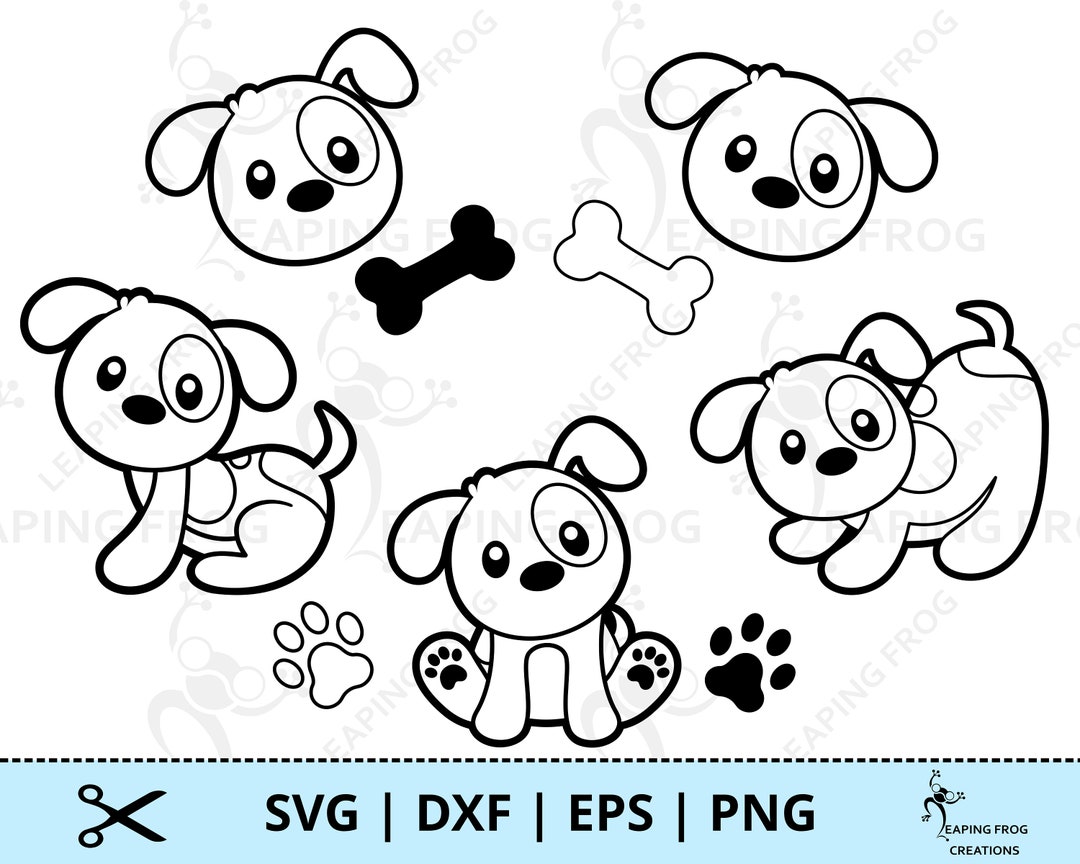 Puppy SVG. PNG. Cricut Cut Files, Layered Files, Silhouette ...