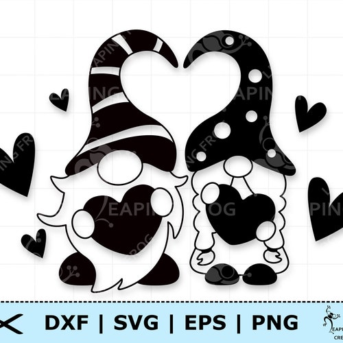Valentines Day Gnomes SVG Bundle Eps Dxf Ai Png Files - Etsy