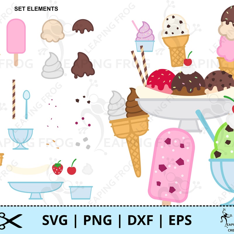 Ice Cream Clip Art - Etsy