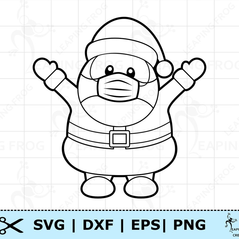 Santa Mask Clipart - Etsy