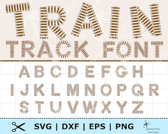 Train Track Letters Png Files - Etsy