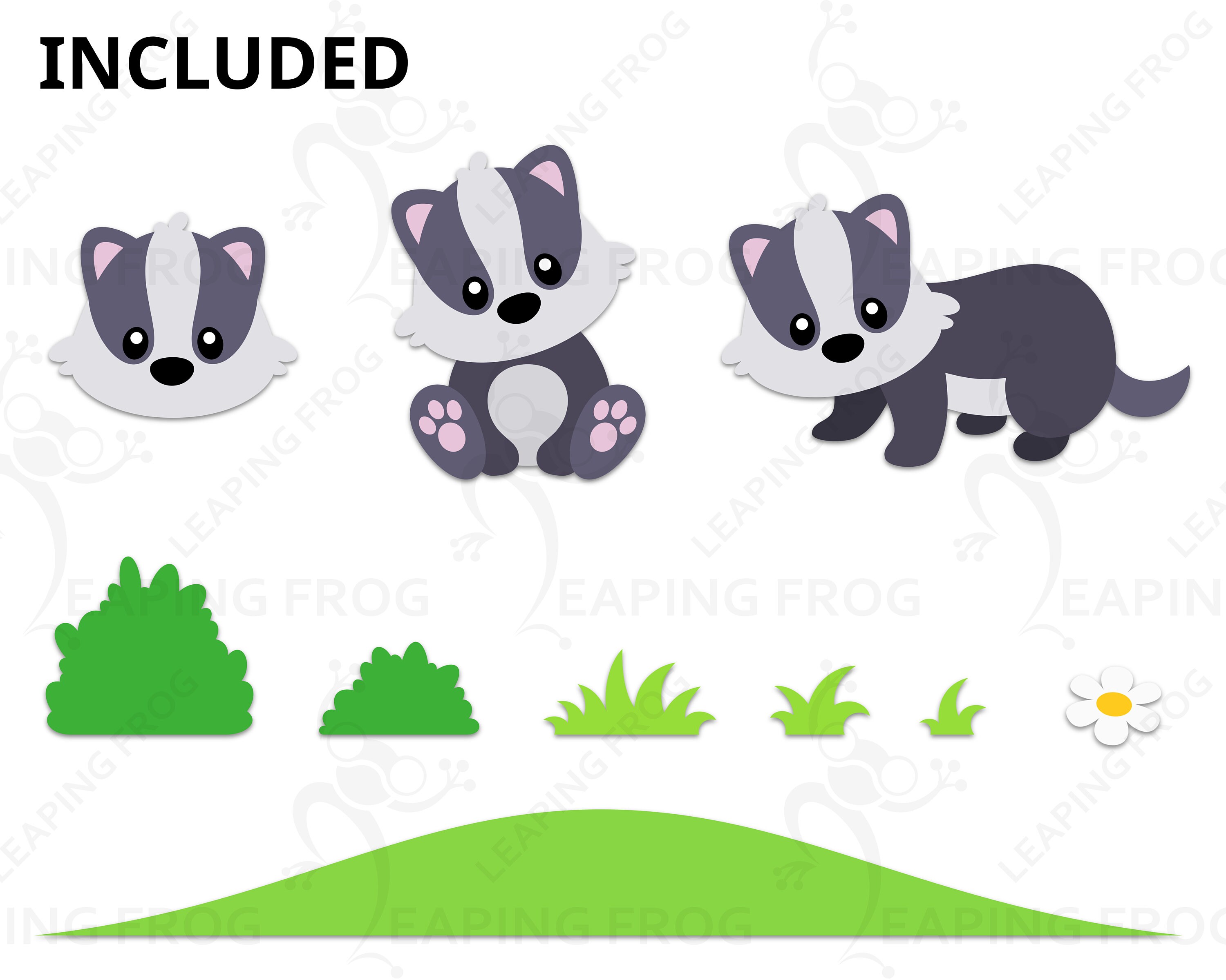 Badger SVG. PNG. Cricut Cut Files Layered. Silhouette Files. | Etsy
