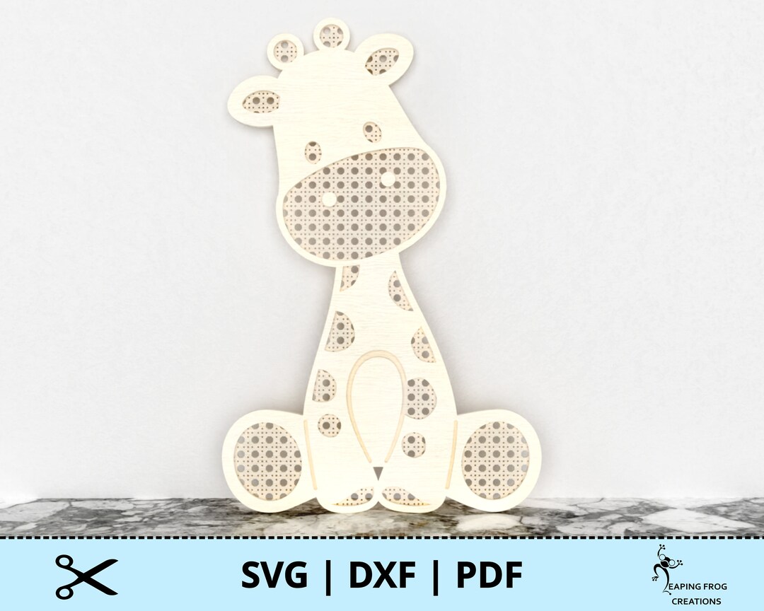 Rattan Giraffe SVG. for Laser, Glowforge, Etc. DXF, PDF. Nursery ...