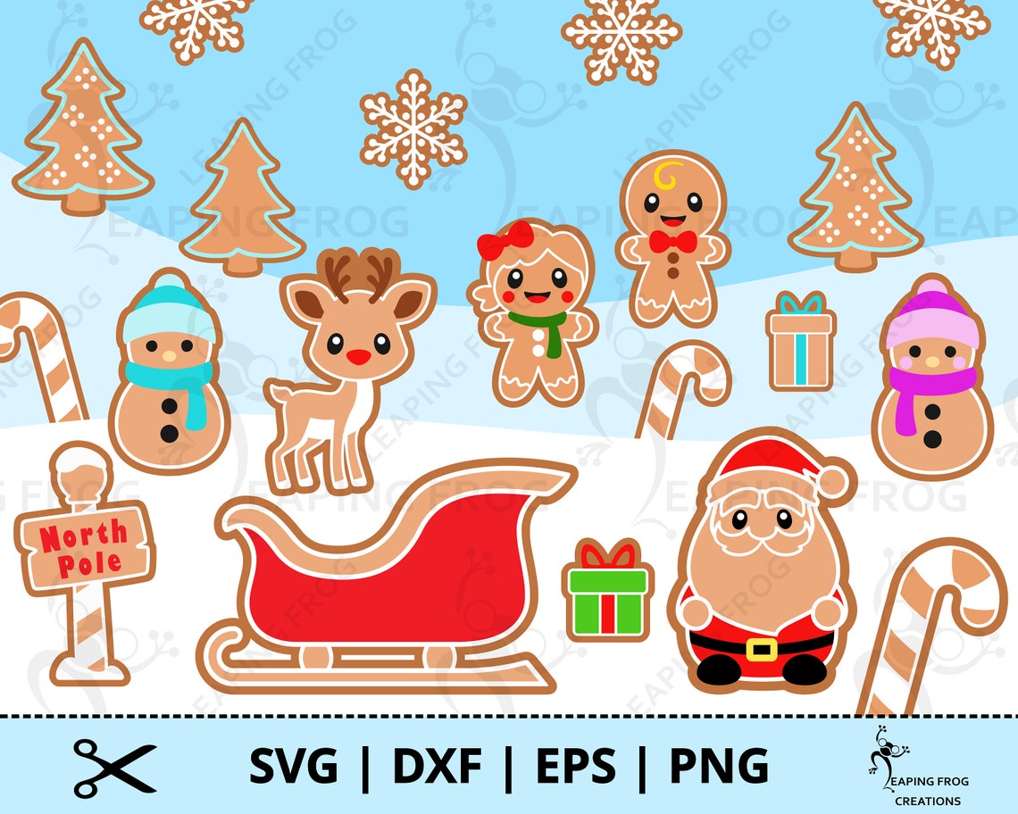 Gingerbread Cookies SVG. PNG. Cricut Cut Files Silhouette - Etsy
