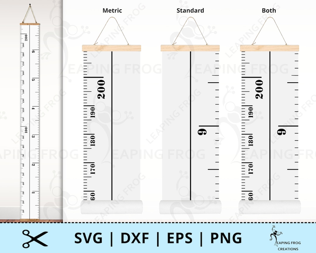 Growth Chart SVG. PNG. Cricut Cut Files, Silhouette Files. Metric ...