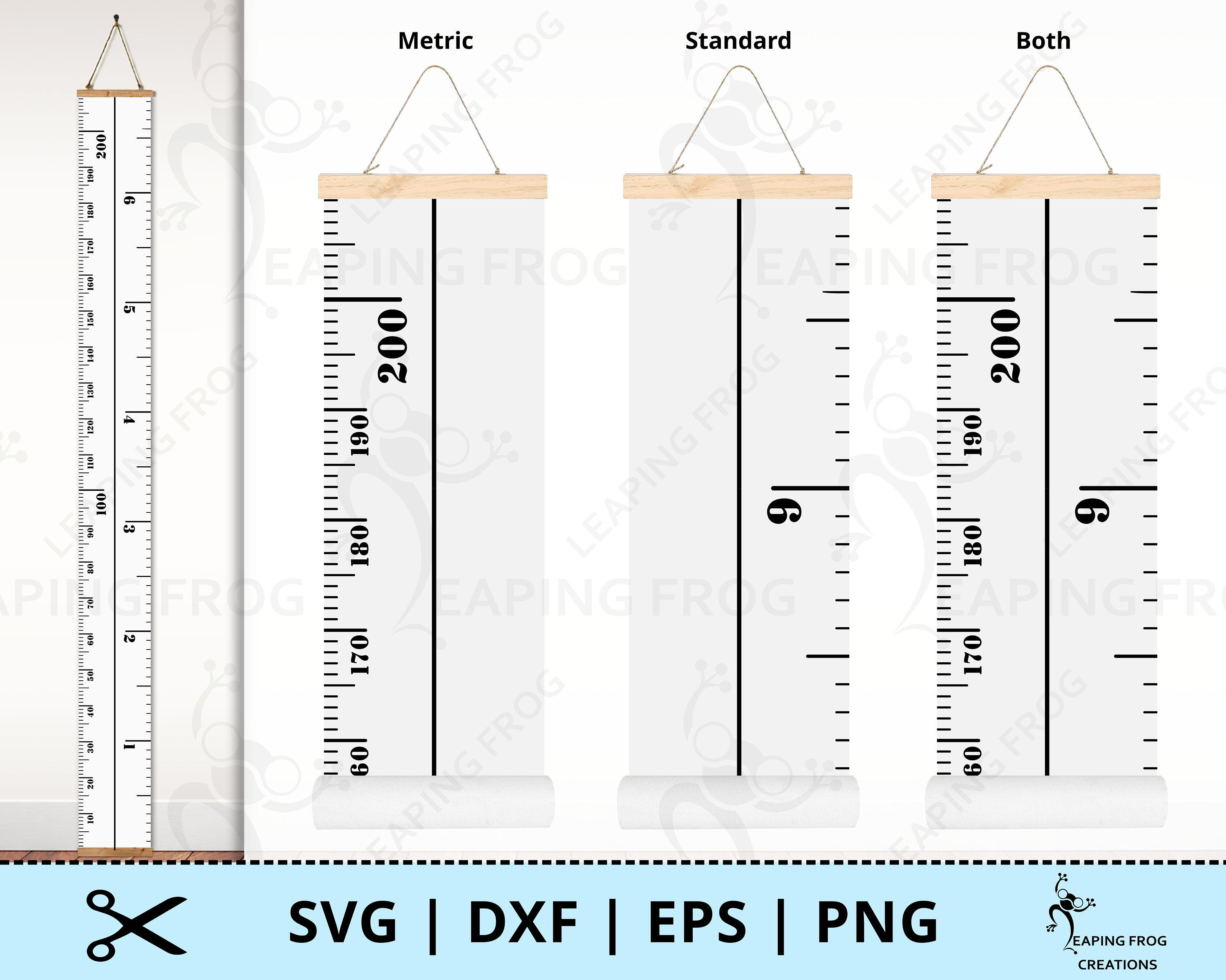 Growth Chart SVG. PNG. Cricut Cut Files, Silhouette Files. Metric ...