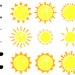 Sun SVG PNG DXF. Mix & Match. Digital Download Vector. Sun - Etsy