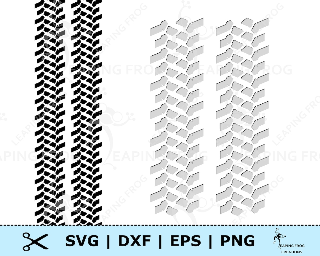 Tire Track SVG. PNG. Cricut Cut Files, Silhouette Files. Seamless ...