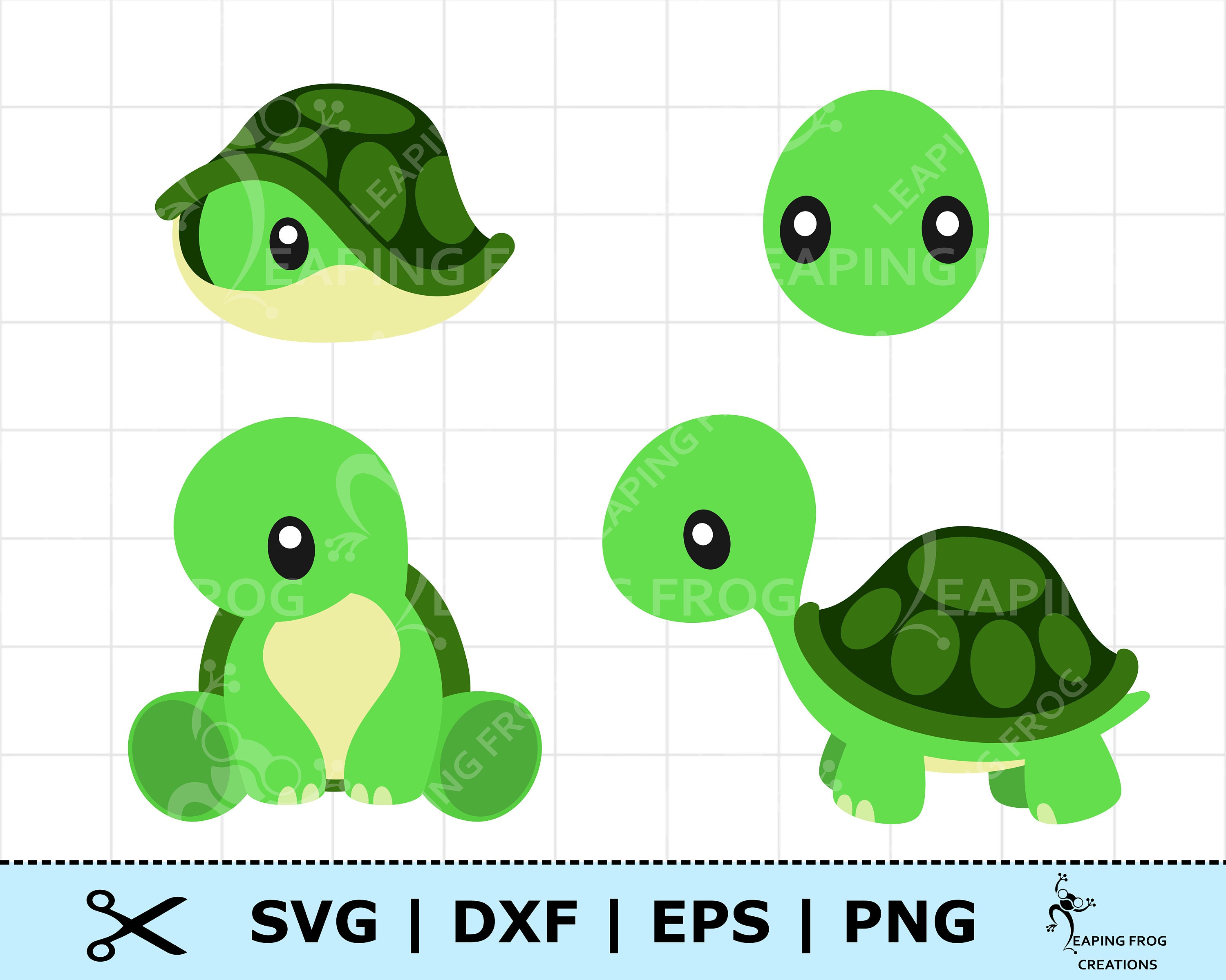 Turtle SVG. Cricut Cut Files Layered. Silhouette. Bundle | Etsy