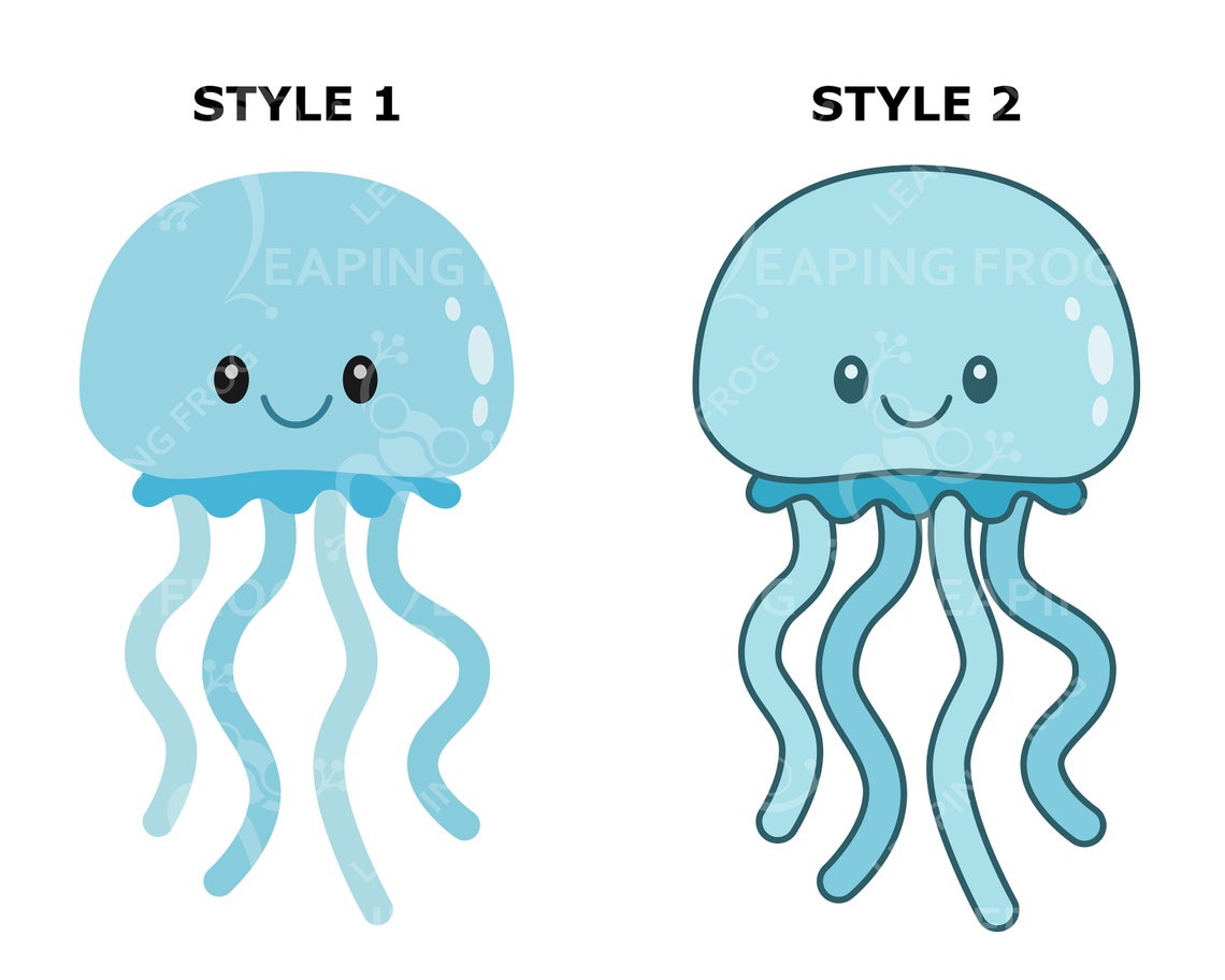 Cute Jellyfish-svg PNG DXF. Digital Download. Cricut, Silhouette Cut ...