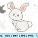 Rabbit SVG. Cricut Cut Files, Layered. Silhouette Files. PNG DXF ...