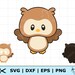 Cute Baby Owl SVG PNG DXF Eps. Whole Image or Layered. Digital Download ...