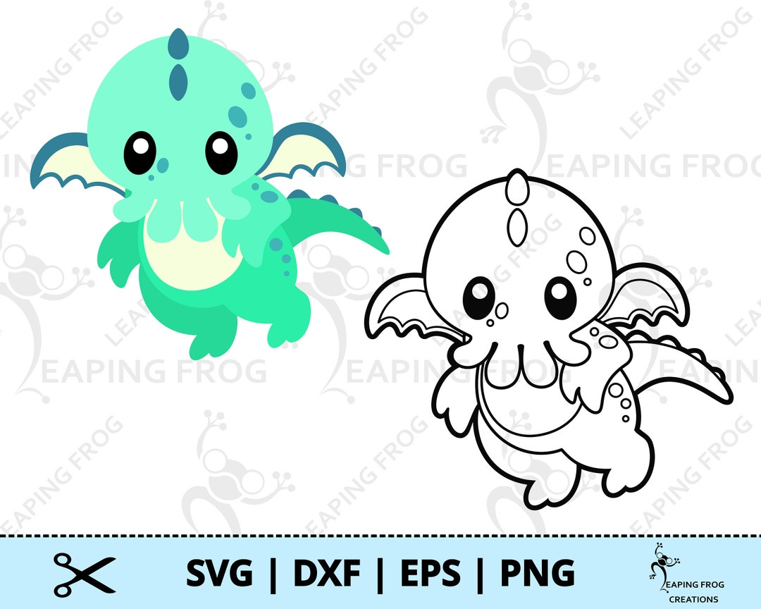 Cthulhu SVG. PNG. Cricut Cut Files, Layered. Silhouette. Cute, Sea ...