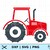 Red Farm Tractor SVG PNG DXF. Whole Image & Layered Cut Files. Digital ...