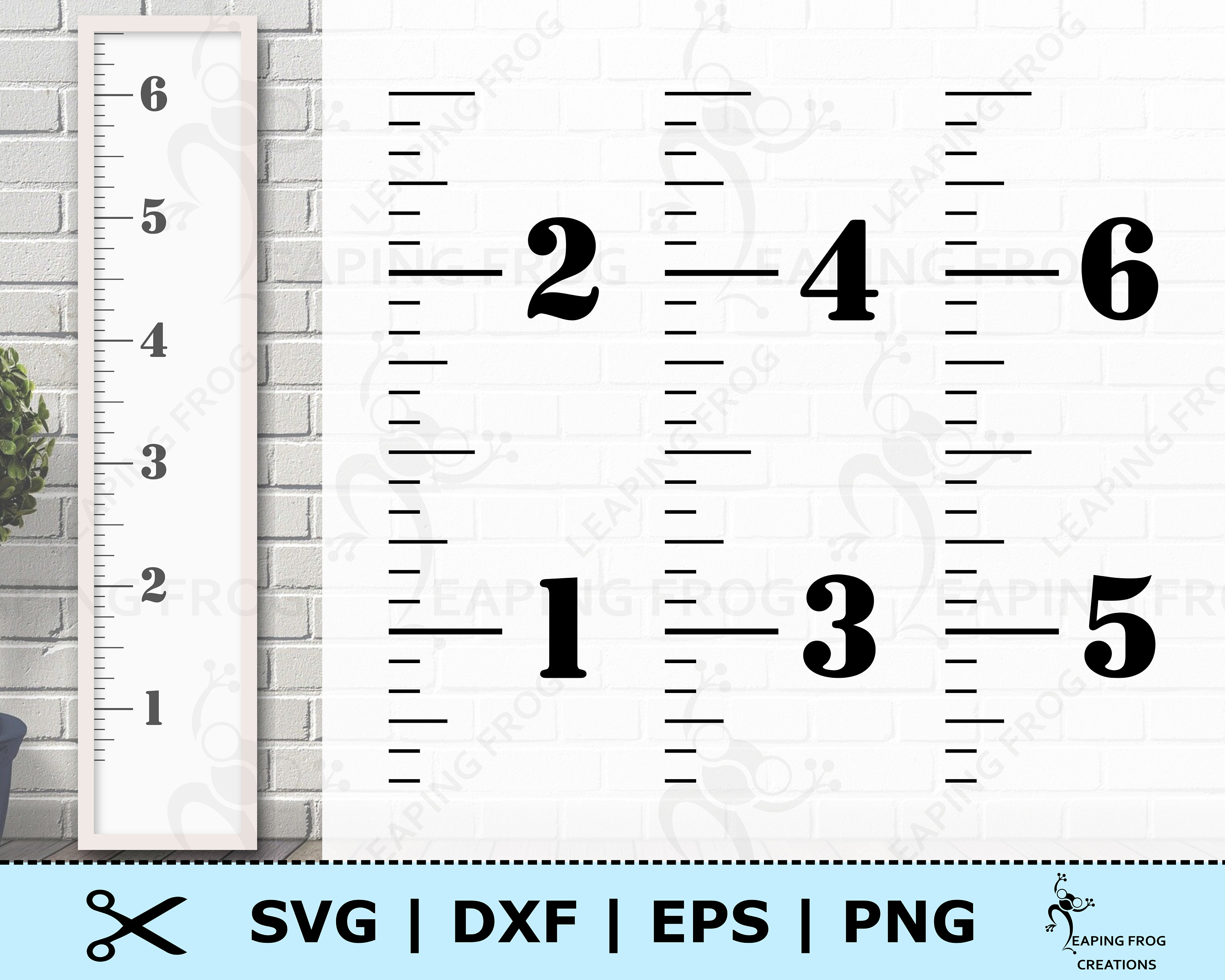 Growth Chart SVG. PNG. Cricut Cut Files, Silhouette Files. Wall Ruler ...