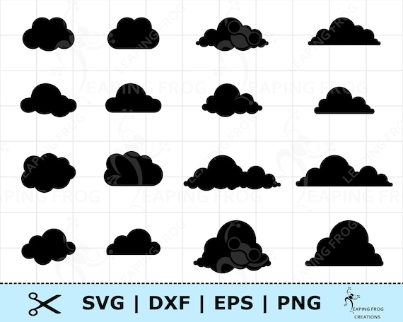 Clouds SVG. PNG. Cricut Cut Files Silhouette Files. Outline - Etsy UK