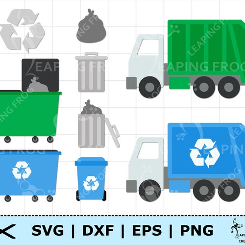 Garbage Trucks SVG. PNG. Recycling Set Bundle. Cricut Cut - Etsy