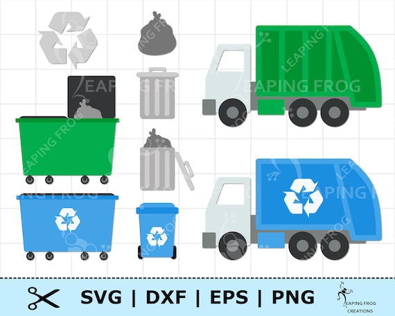 Garbage Trucks SVG. PNG. Recycling Set Bundle. Cricut Cut | Etsy Australia