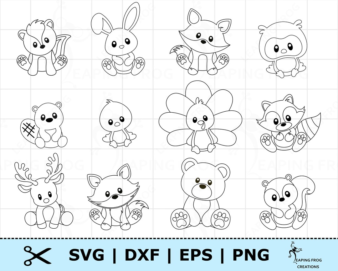 Woodland Animals SVG Set. Woodland Creatures SVG. Cricut Cut Files ...