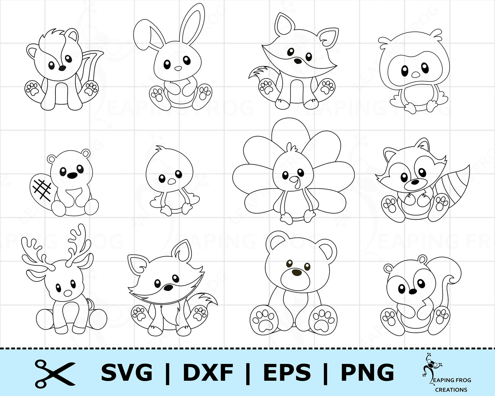 Woodland Animals SVG Set. Woodland Creatures SVG. Cricut Cut - Etsy