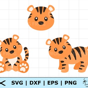 Tiger Set SVG. Tiger DXF. Tiger PNG. Circut Cut Files | Etsy