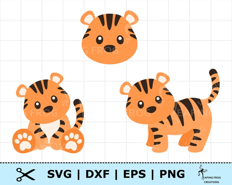Tiger Set SVG. Tiger DXF. Tiger PNG. Circut Cut Files | Etsy