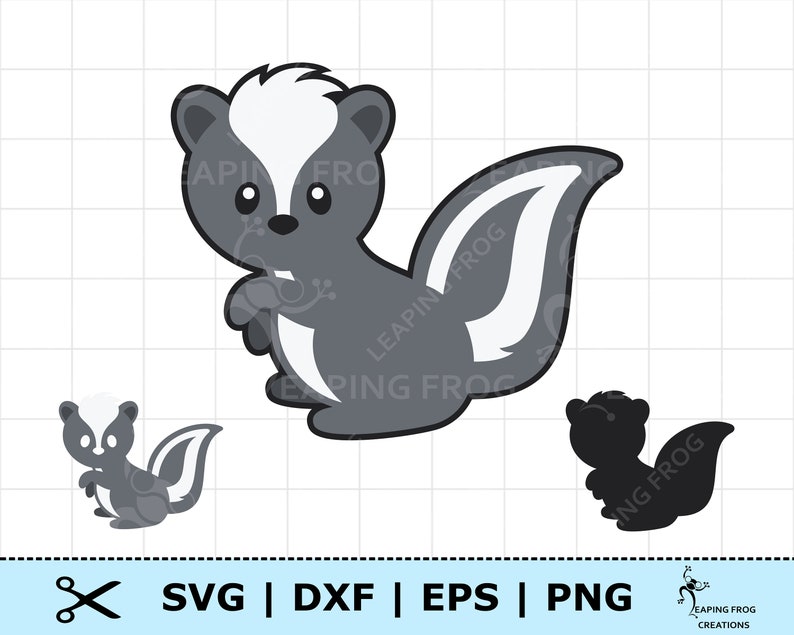 Skunk SVG. Cricut Cut Files, Silhouette. Layered Files. Skunk DXF ...