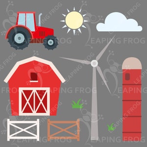 Farm Clipart. Bundle - Digital / Instant Download. Barn, Tractor, Horse ...