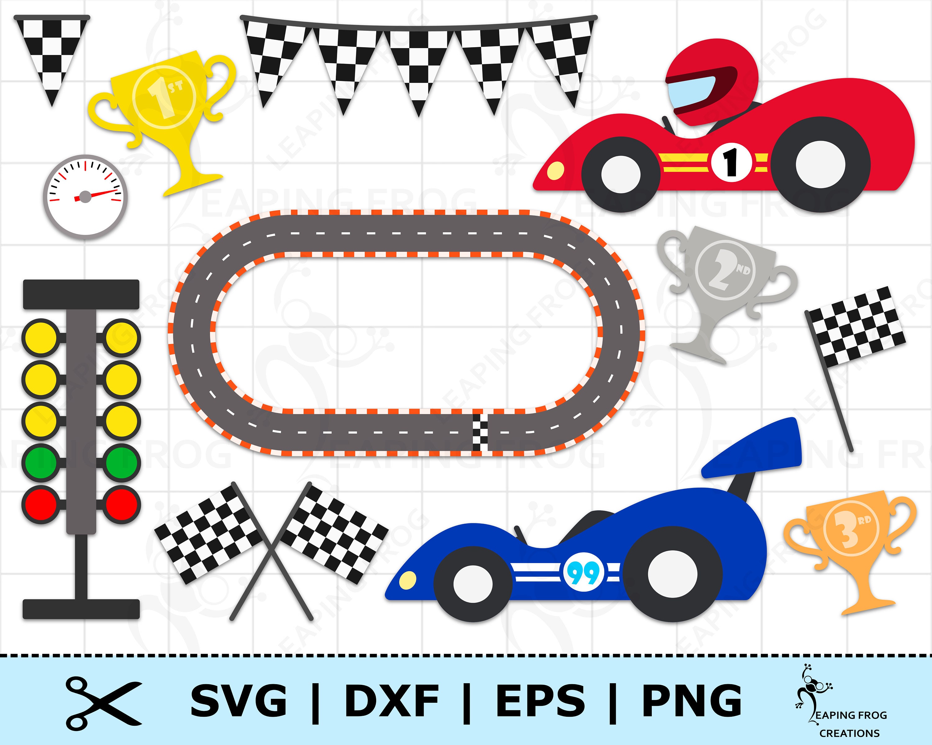 Racecar Svg Png Cricut Cut Layered Files Silhouette Dxf Etsy