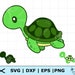 Cute Turtle SVG PNG DXF. Digital Download. Cricut, Silhouette Cut Files ...