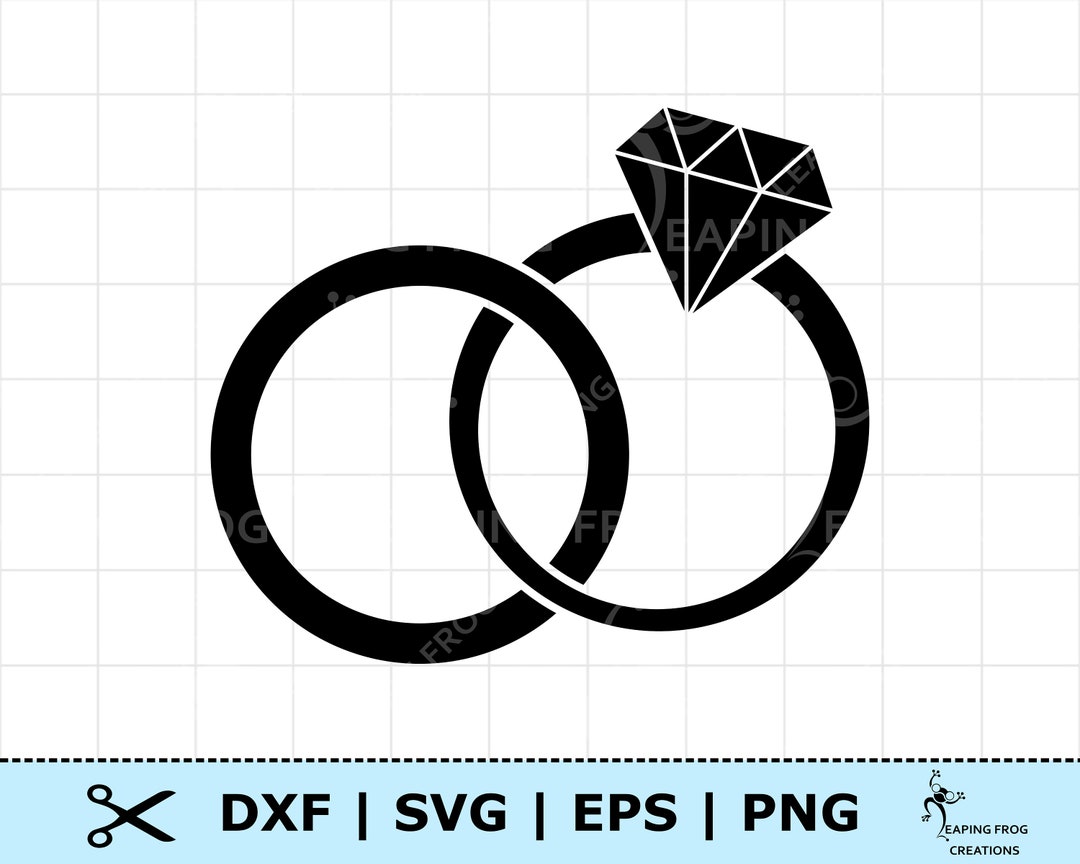 Wedding Rings Svg Cricut Cut Files Silhouette Cut Files And Cameo Files