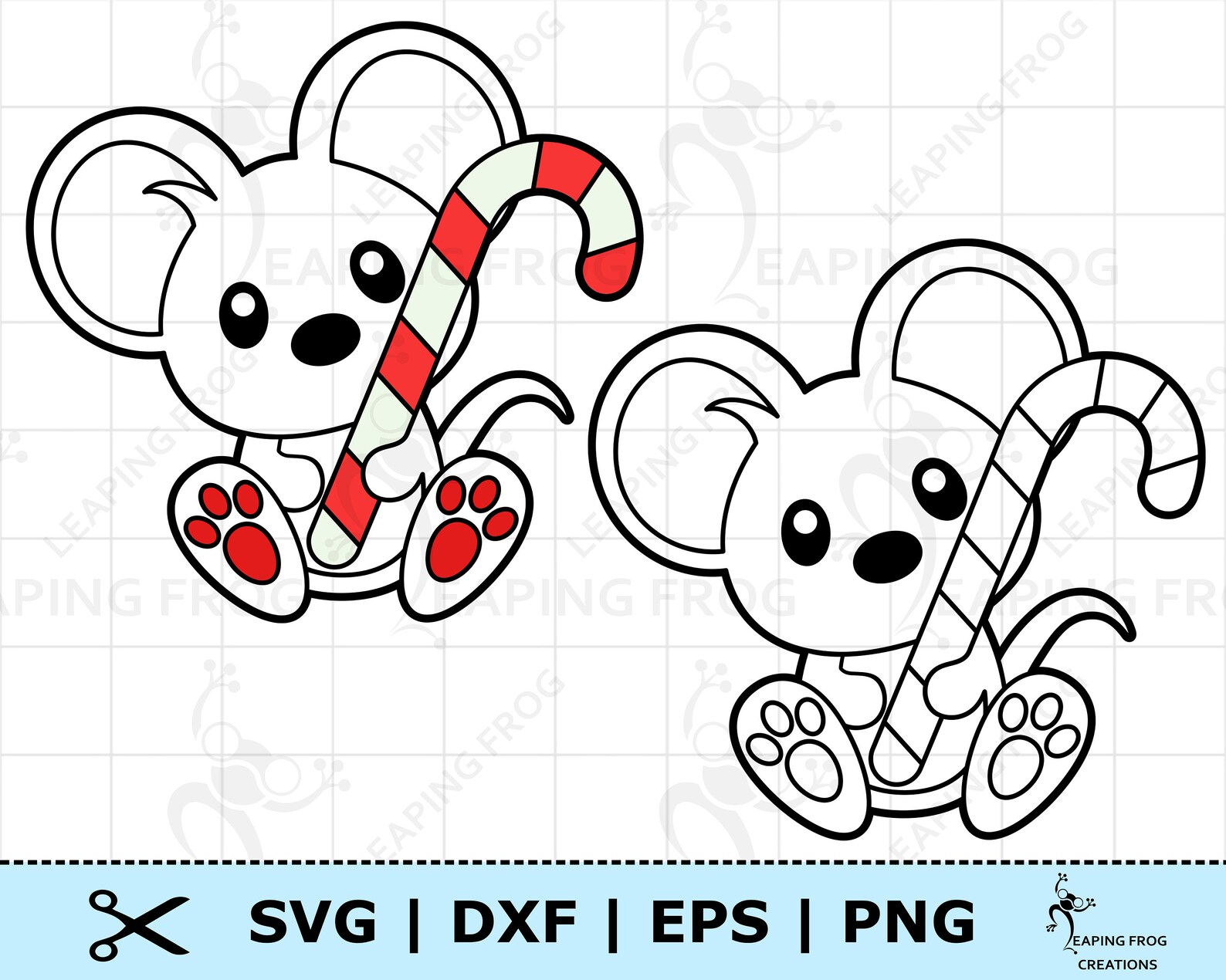 Christmas Mouse SVG. PNG. Cricut Cut Files Silhouette - Etsy
