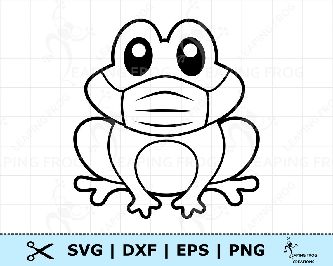 Frog Wearing Face Mask SVG PNG DXF Eps. Cricut Cut Files | Etsy