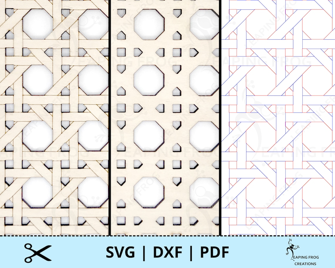 Rattan Pattern SVG. Seamless! for Laser, Glowforge, Etc. DXF, PDF ...