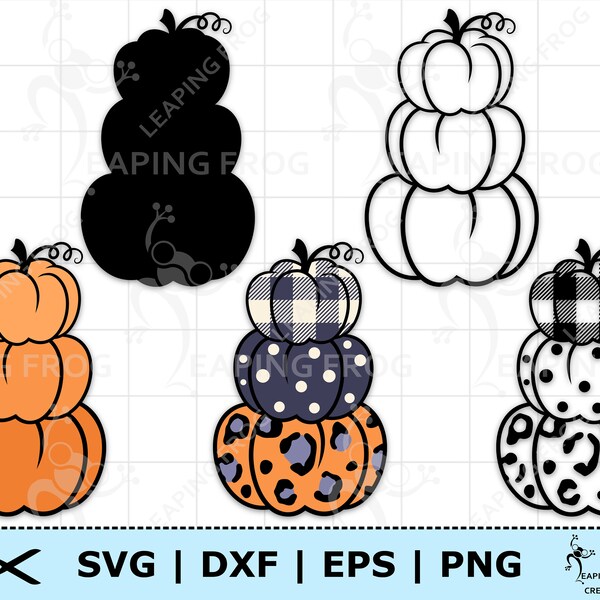 Three Pumpkins Svg - Etsy
