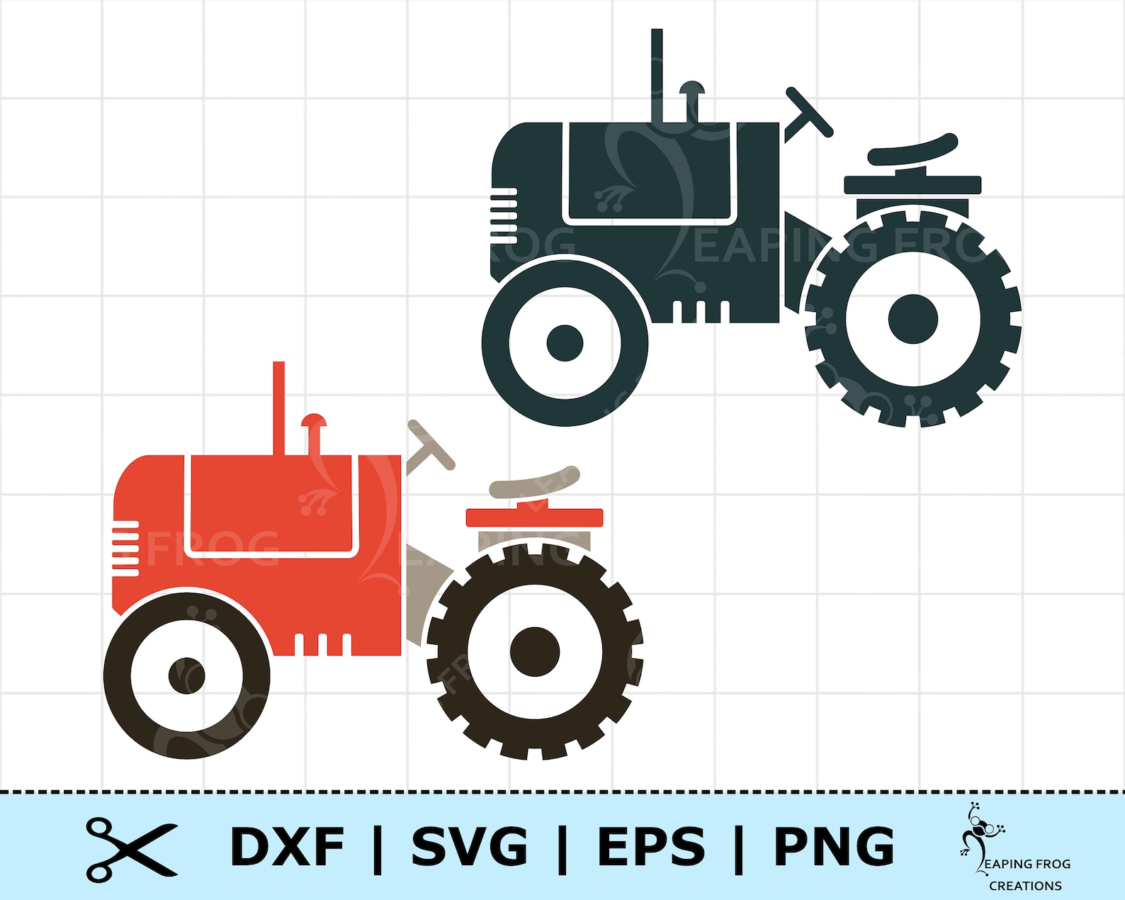 Vintage Tractor SVG. Cut Layered Files. Red & Green Tractors - Etsy