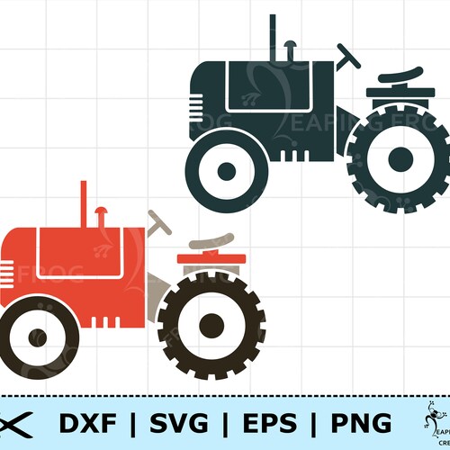 Vintage Tractor SVG. Cut Layered Files. Red & Green Tractors - Etsy