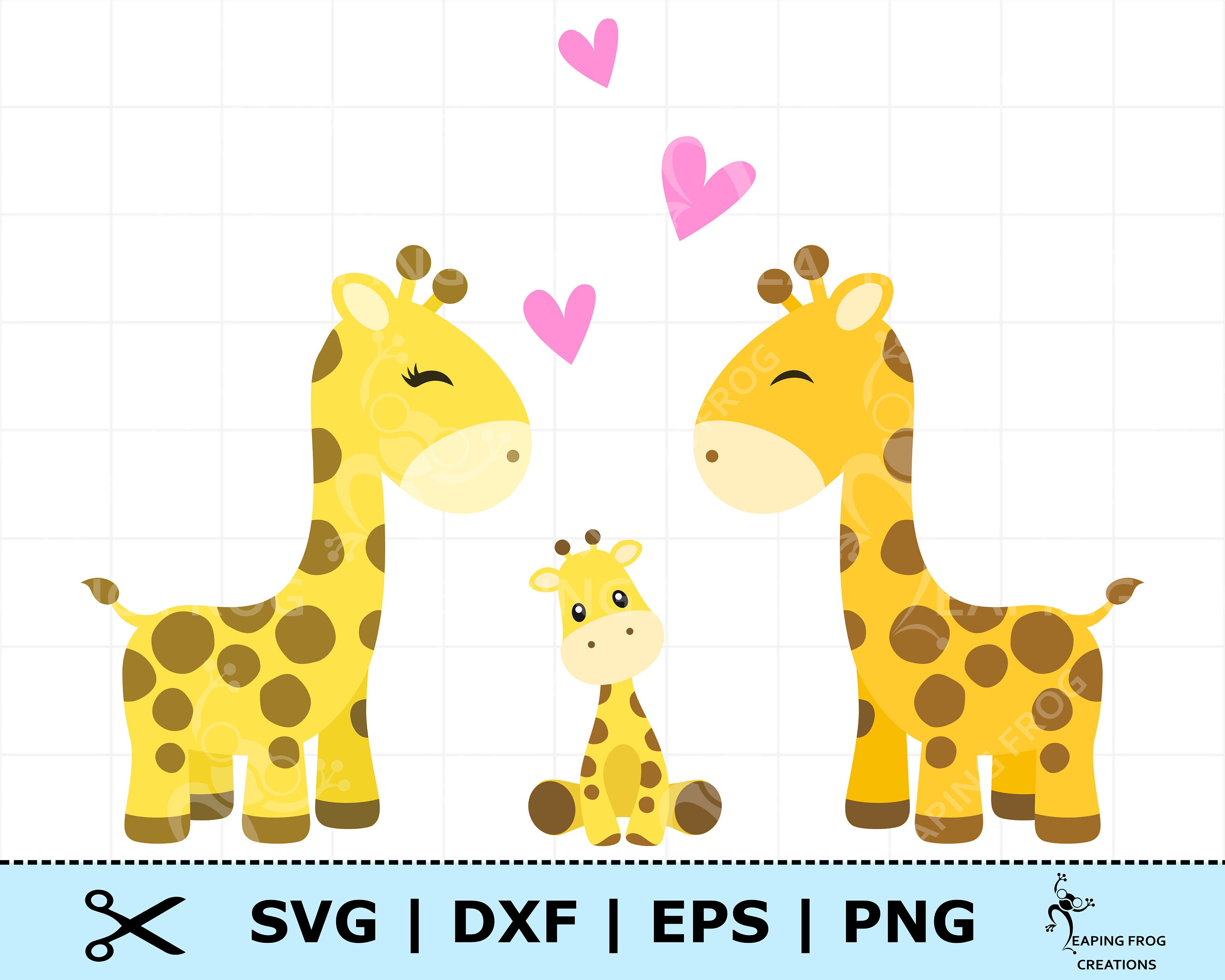 Giraffe Family SVG. Cricut Cut Files Layered. Silhouette. PNG - Etsy ...