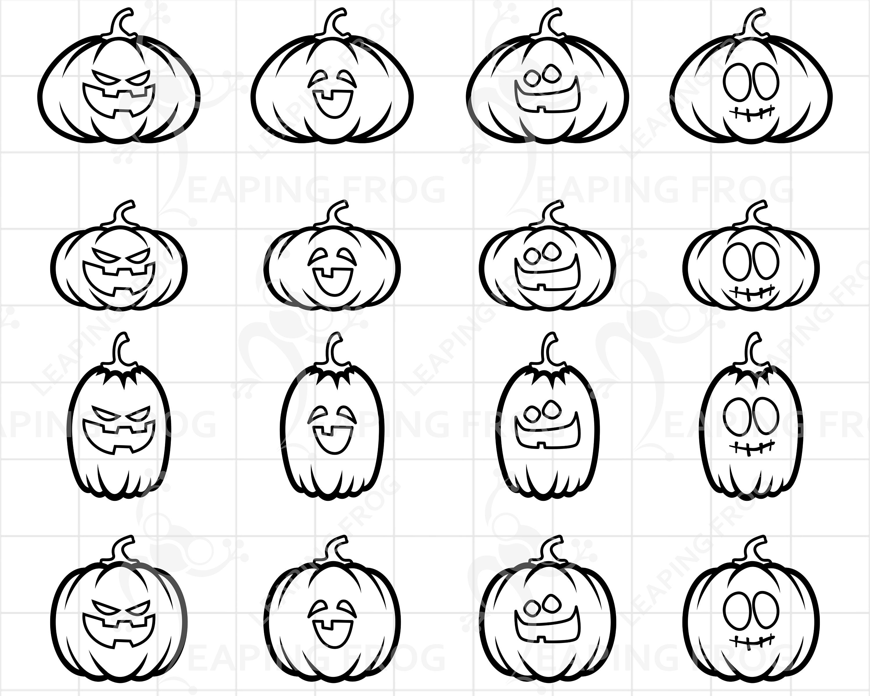 Pumpkins SVG. PNG. 32! Cricut Cut Files, Silhouette Files. Stencil ...