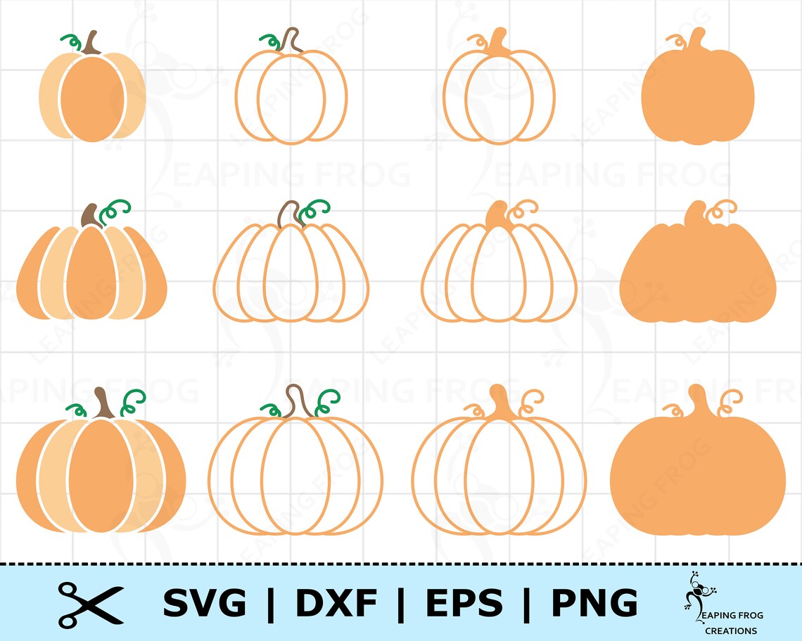 Pumpkins SVG. PNG. Cricut Cut Files Layered Files. - Etsy
