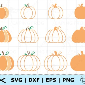 Pumpkins SVG. PNG. Cricut Cut Files Layered Files. | Etsy