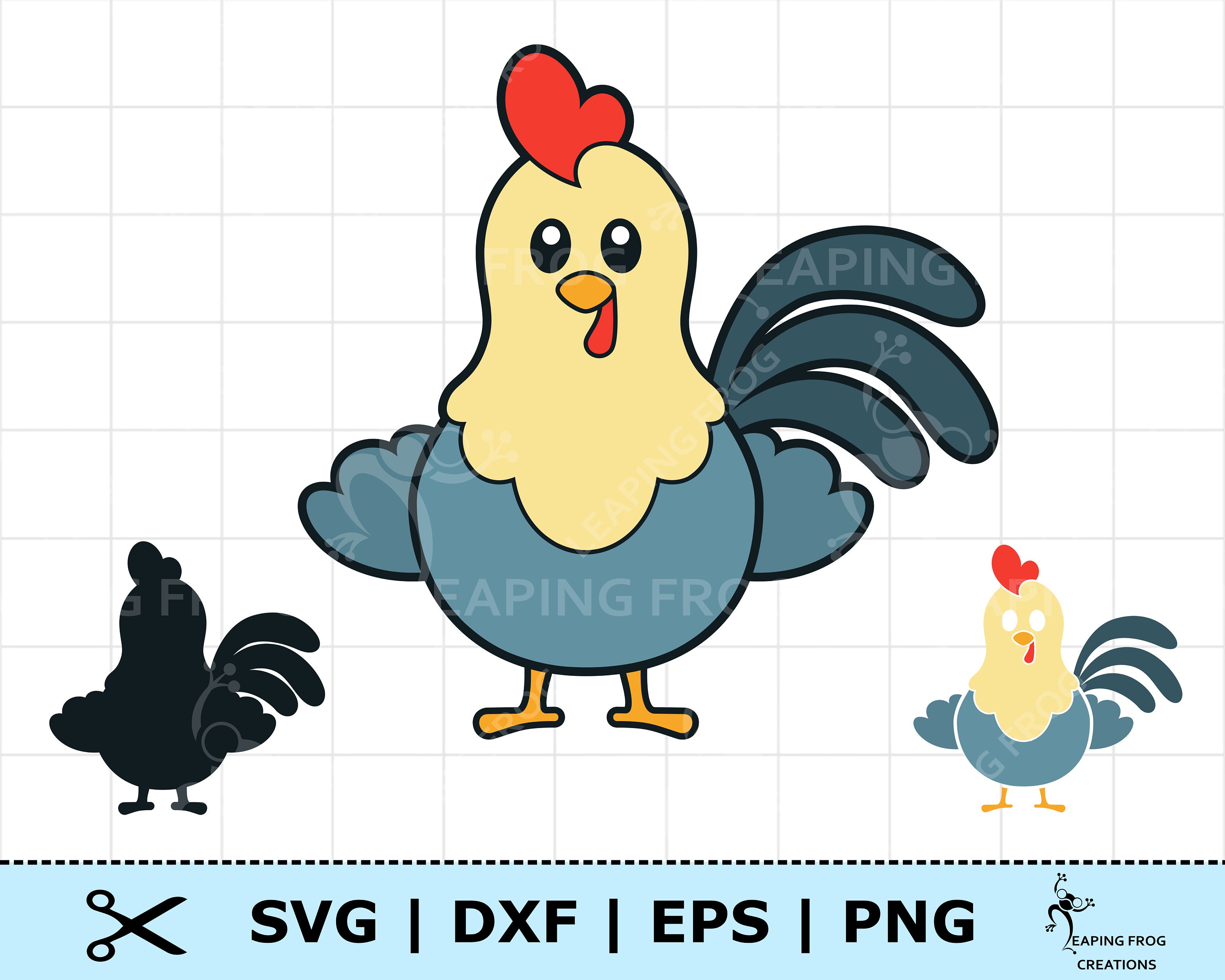 Rooster SVG. Chicken SVG. Cricut Cut Files Layered Files. DXF - Etsy Canada