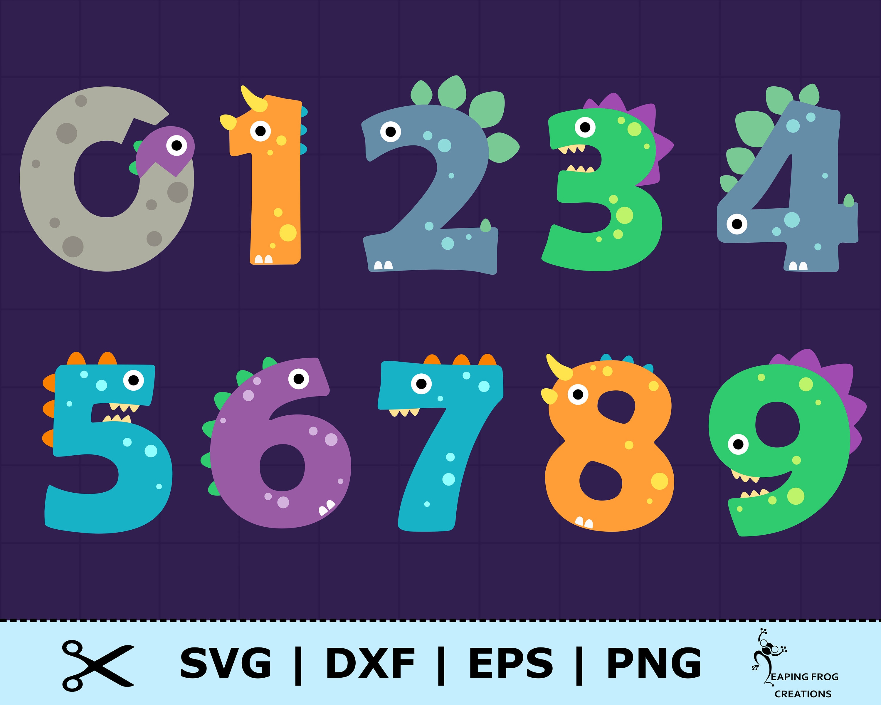 Dinosaur Numbers SVG. Cricut Cut Files Layered Files. - Etsy Australia