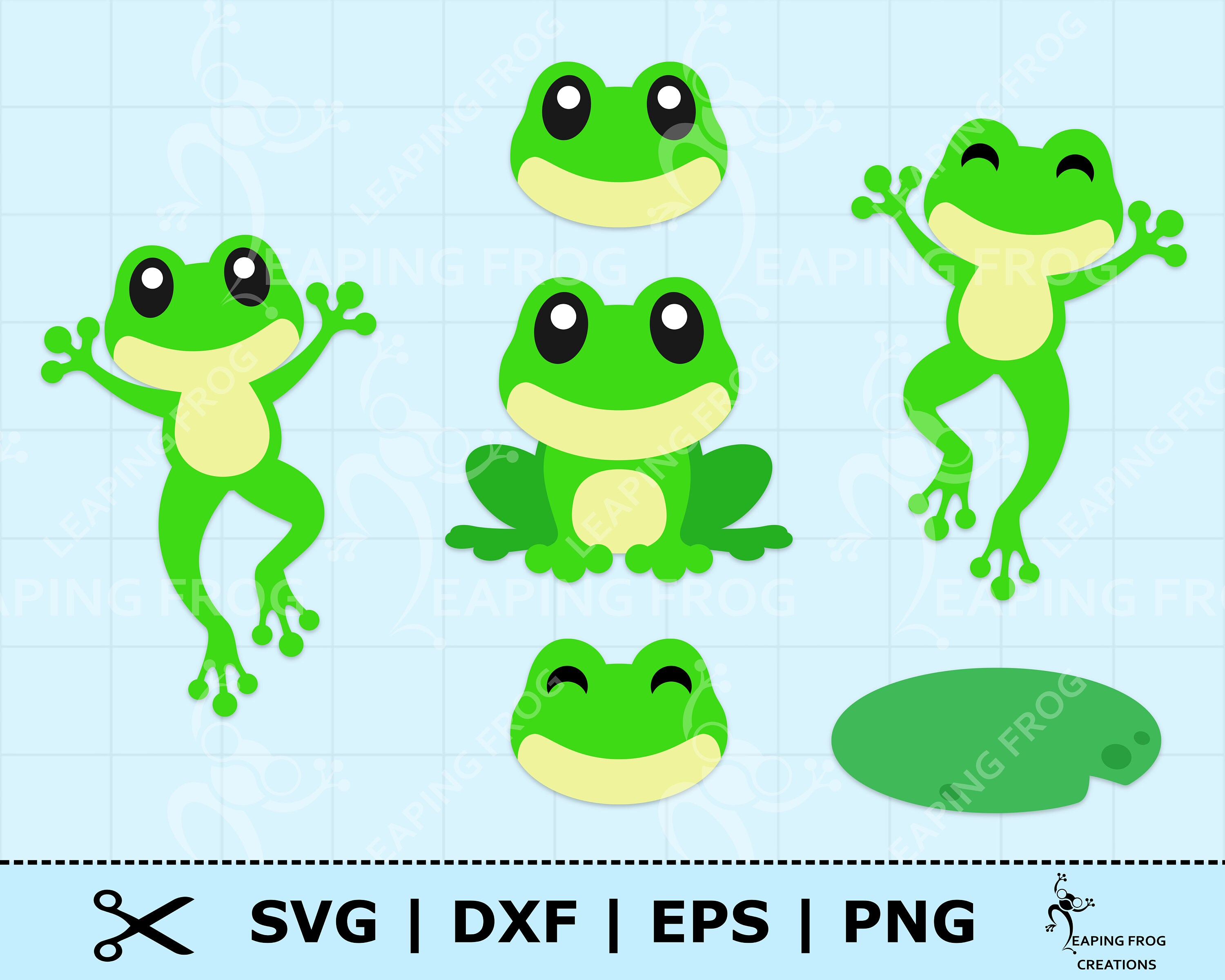 Scrapbooking Craft Supplies & Tools Cute frog SVG File silhouette cut ...