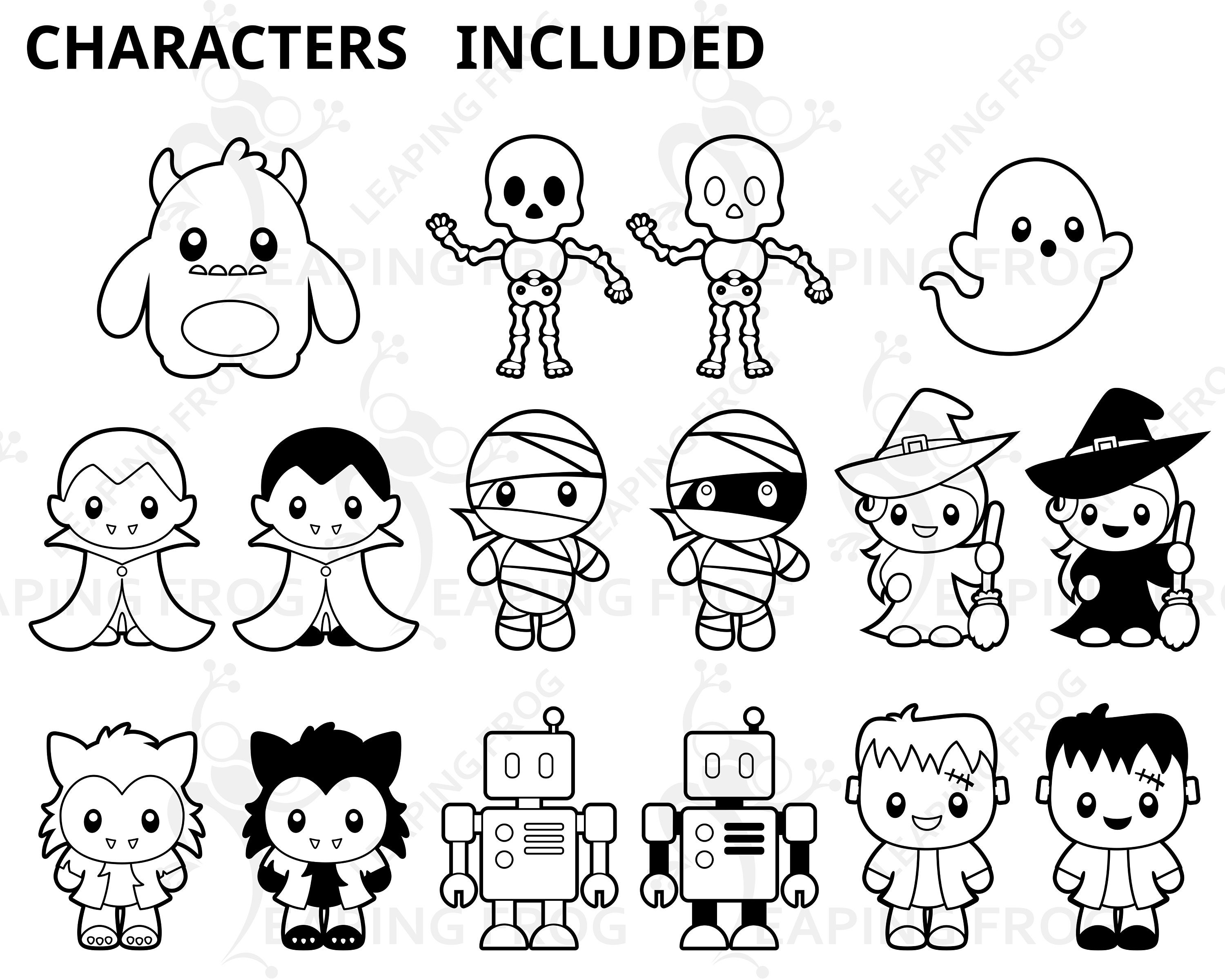 Halloween SVG. PNG. Cut Files, Outlines, Stencils. Cricut, Silhouette ...