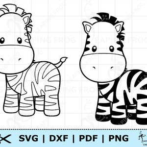 Cute Zebra SVG PNG DXF Pdf. Cricut Cut Files Silhouette. | Etsy