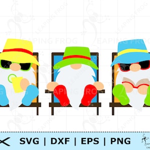 Summer Gnomes SVG. PNG. Cricut Cut Files Silhouette. Layered. | Etsy