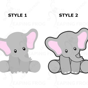 Baby Elephant SVG. Cricut Cut Files, Layered. Silhouette. Elephant PNG ...