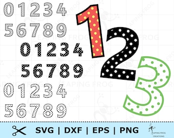 Layered Numbers SVG. PNG. Cricut Cut Files Silhouette Files. | Etsy