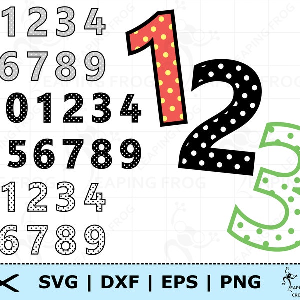 Number 3 Polka Dot Svg - Etsy